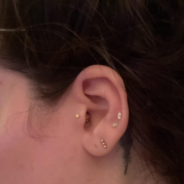 18g Push Pin Labret Stud • 925 Sterling Silver • Smile Stud • Tragus ...