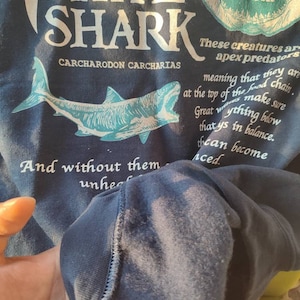 Respect the Locals Great White Shark Sweatshirt Save the Local Sharks ...