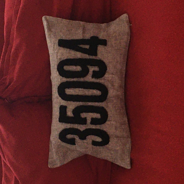 Custom Zip Code Pillow Cover, Punch Needle Pillow, Personalized Pillows ...