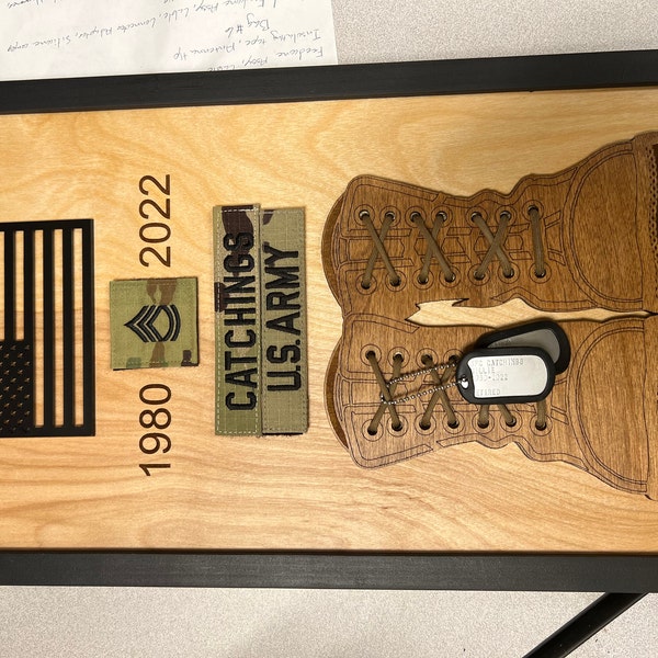 Airborne 3D Graduation/ Promotion/ Army Gift, Name Tapes Not Included ...