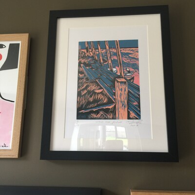 Reflections. Original Lino Print. Version 1 Edition of 7. Hand - Etsy