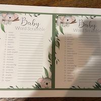 Printable Baby Shower Game, Baby Word Scramble, Instant Download Baby ...