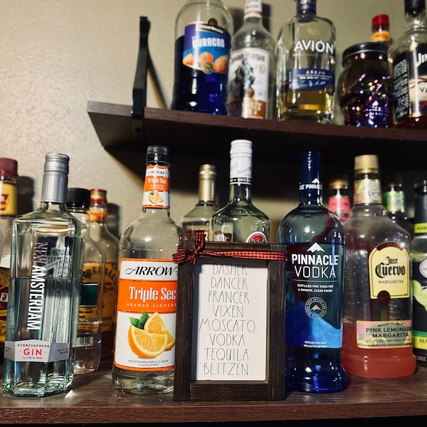 Funny Reindeer Alcohol Bar Christmas Decor Farmhouse Sign - Etsy