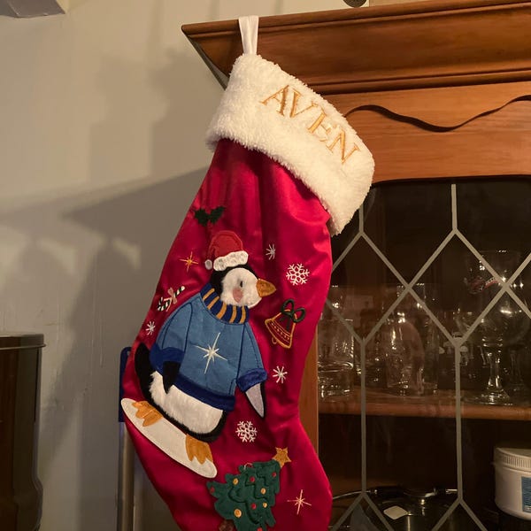 Personalized Christmas Sack Monogrammed Xmas Sack With Name Santa Sack ...