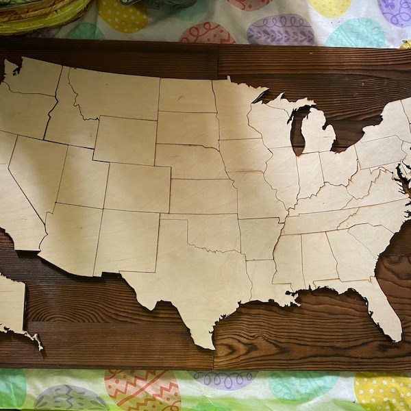 USA 50 States Map, Cut Individually for a DIY Project - Etsy