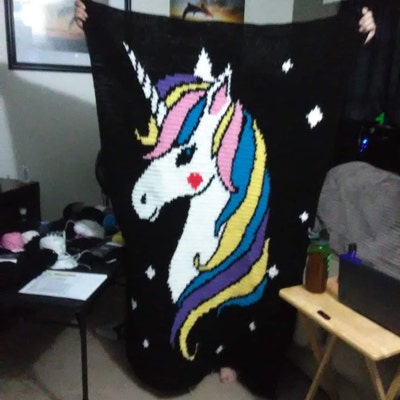 Unicorn Beauty Graphghan Pattern - Etsy