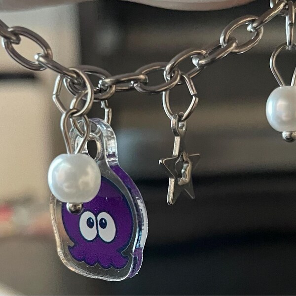 Pearl, Marina, Agent 8, & Acht - Acrylic Holographic Star Keychain ...