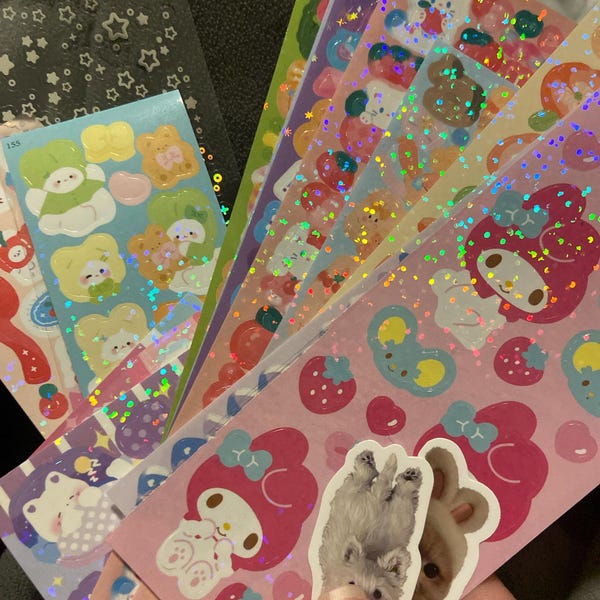 Sticker Sheet Gacha!!!! | Cute Sticker Sheets Bundle | No Repeats ...