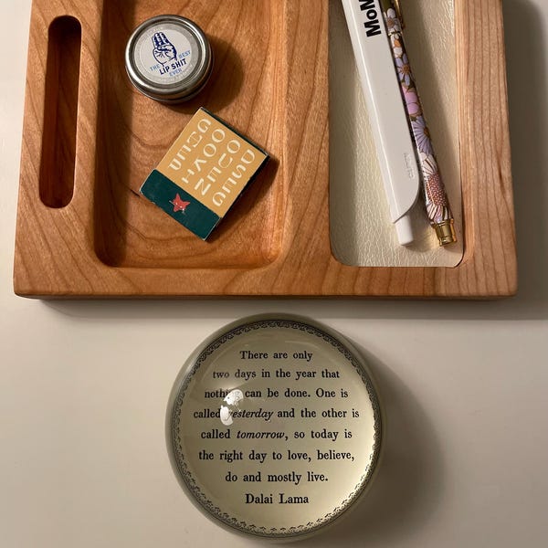 Home Office Desktop Storage Box, Stylish Wood Workspace Organizer ...