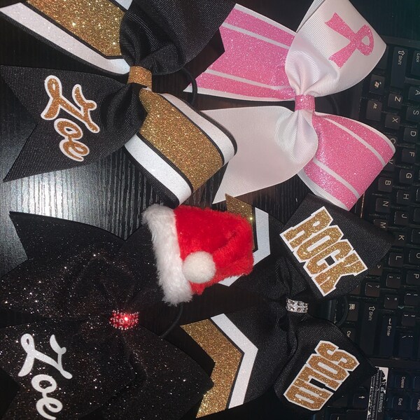 Custom Stripes and Tails Cheer Cheerleading Bow - Etsy