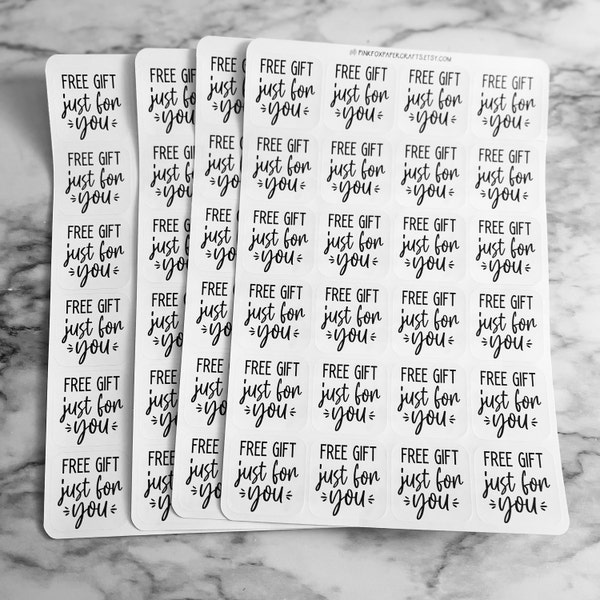 Free Gift Just for You Stickers, Freebie Sticker, Giveaway Winner ...