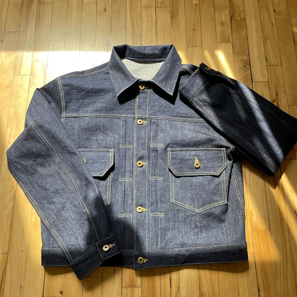 1940's Style Type One Denim Jacket 506xx Sewing Pattern - Etsy