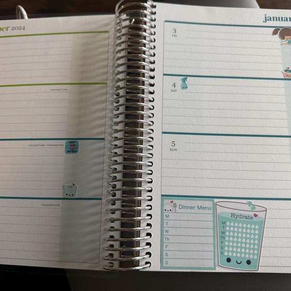 Happy Day off Reminder Tracker Cute Kawaii Planner Stickers for Erin ...