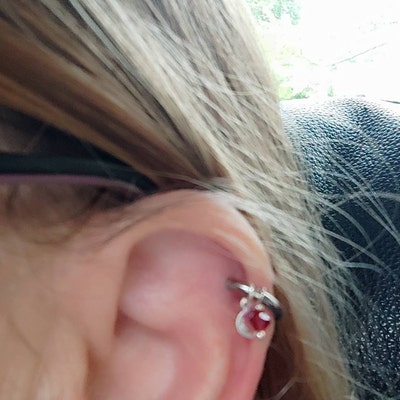 Star Conch Ear Piercing, Conch Piercing, Conch Hoop Earring, Gold ...