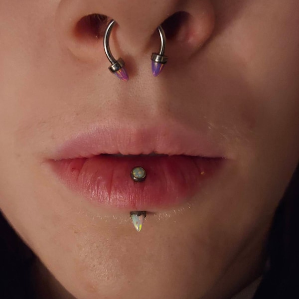 20G 18G Dangle Heart Nose Ring/cartilage Hoop Earrings/minimalist ...