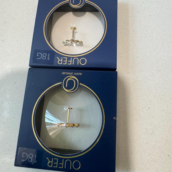 14K Solid Gold Threadless Zodiac Sign Tops/push-in Labret/12 ...