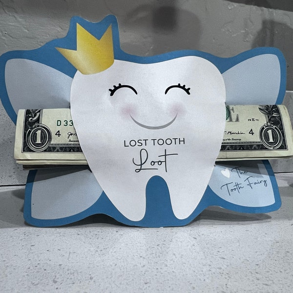 Printable Tooth Fairy Money Holder, Printable Digital File, Instant ...