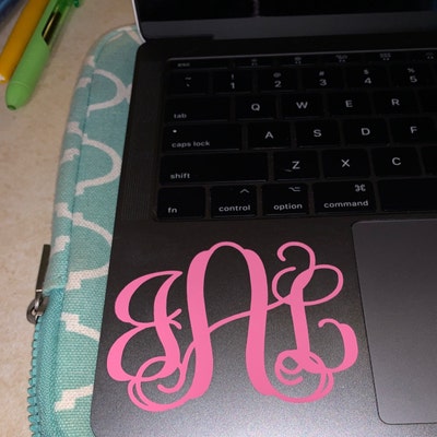 Monogram Decal for Laptop Lots of Colors and Styles - Etsy