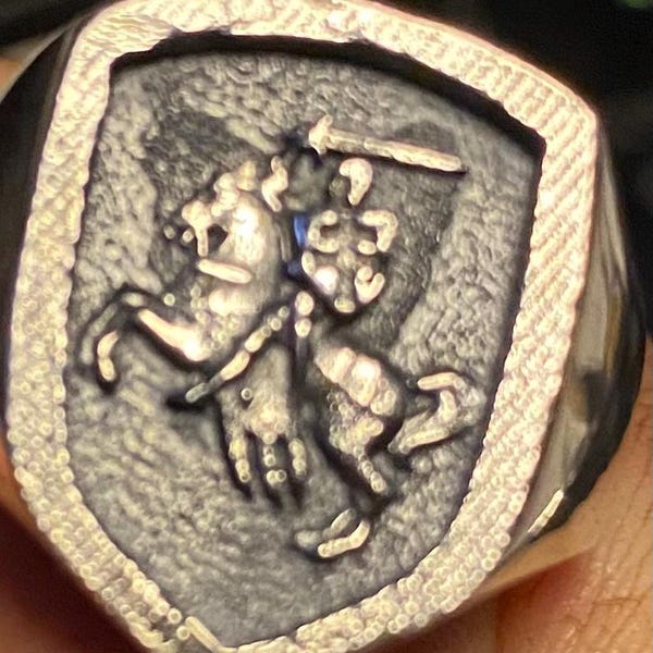 Made to Order! Sterling Silver Ring "pagonya" National Emblem of ...