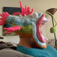 Angler Fish Crochet Hat Costume & Wrist Gauntlets - Fantasy Under the ...