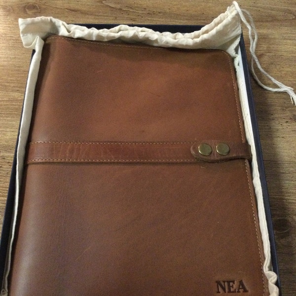 Personalized Full Grain Fine Leather Professional Portfolio/padfolio ...
