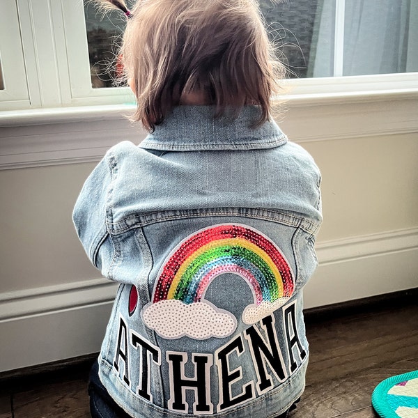 Personalized Girls Denim Jacket | Custom Kids Jean Jacket | Designed ...