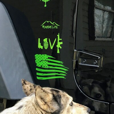 Small Mountain Life Window Decals - Etsy