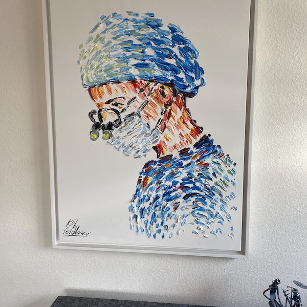 Doctor Female 40", Beautiful Original Art for Office, Gift to Doctor ...