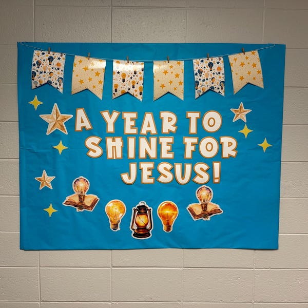 New Year Christian Bulletin Board Shine for Jesus Theme Bulletin ...