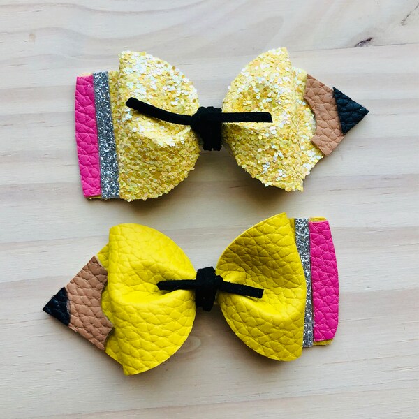 Pencil Pinch Bow Digital Template | Pinch Bow Template | Hair Bow SVG ...