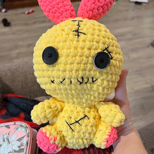 Amigurumi Mini Voodoo Bunny Crochet Pattern. Creepy, Cute, Scary Rabbit ...