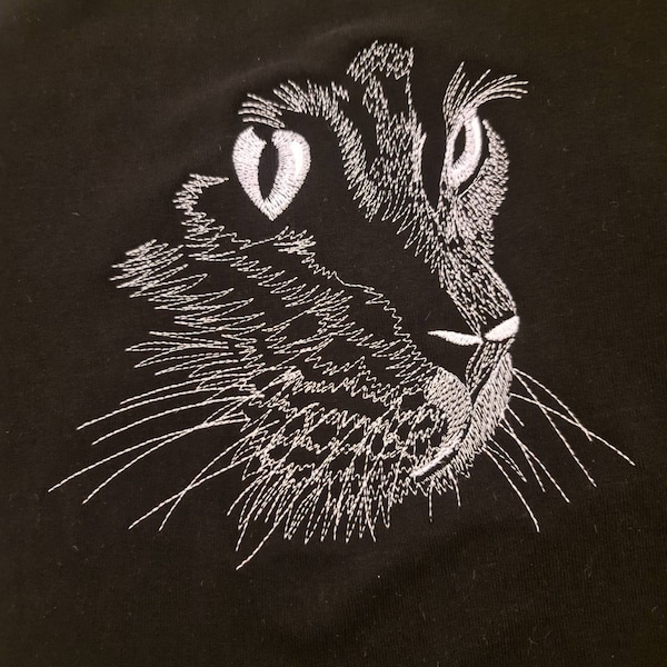 Cheetah on a Black Background Machine Embroidery Design Leopard ...