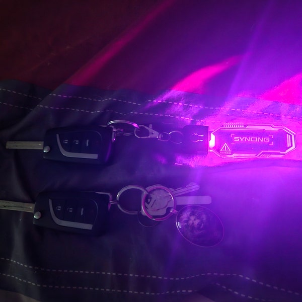Cyberpunk Keychain - Color Changing - Stocking Stuffer -light up ...