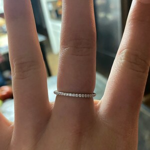 Dainty Stacking Ring, Gold Minimalist Ring, CZ Ring, Simple Diamond ...