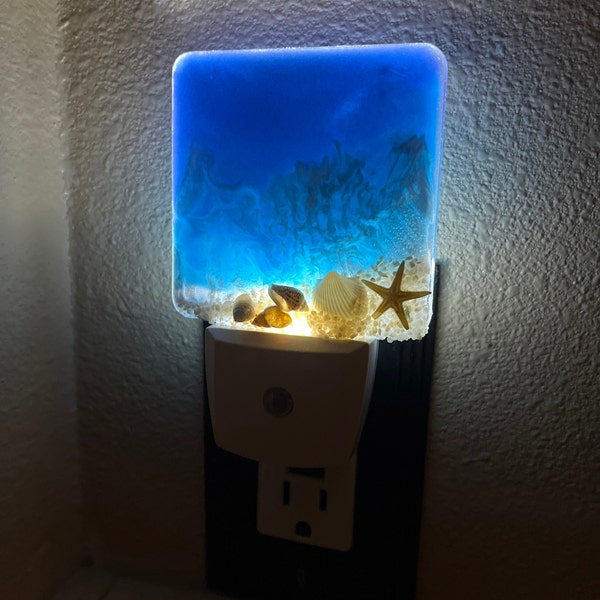 COASTAL Night Light- OCEAN Waves With Beach - Etsy