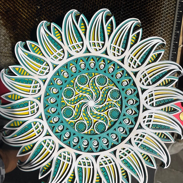 Laser Cut Template - the Sun - Multilayer DXF File, SVG File, Lasercut ...