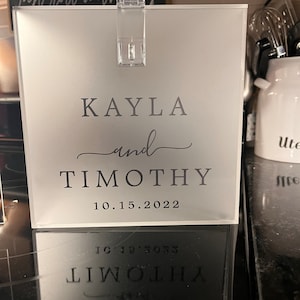 Personalized Name Card Box Wedding Acrylic Card Box With Lock - Etsy