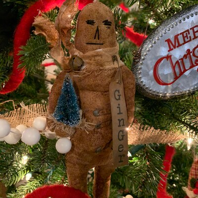 Primitive Grungy GINGERBREAD Man Doll Pattern Instant Download Grungy ...