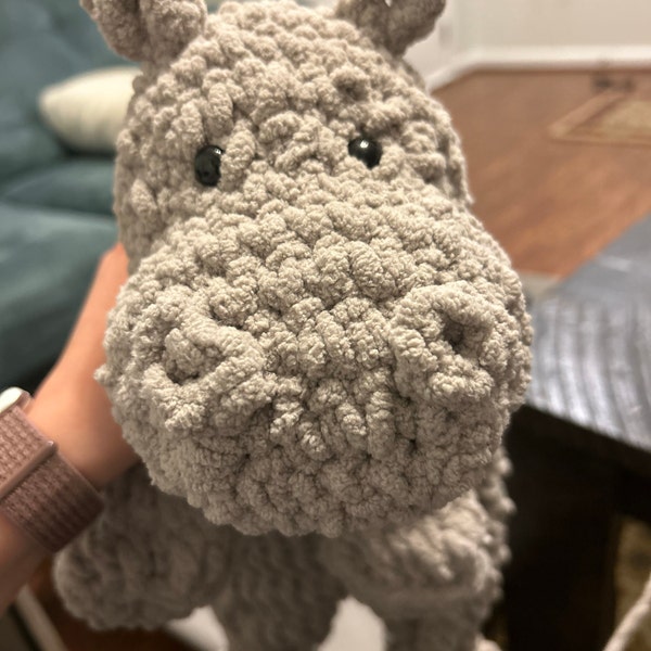Chuflippo the Chunky Floppy Hippo - Amigurumi Crochet Pattern - Etsy