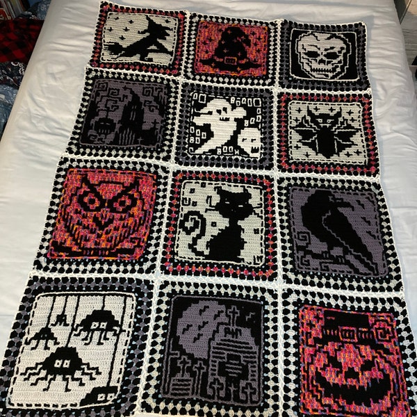 Halloweenies, 15 Afghan Squares for Halloween, DIGITAL PATTERN ONLY! - Etsy