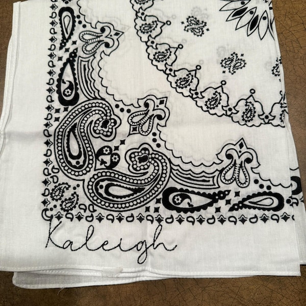 Personalized Bachelorette Party Favor Bandana Keepsake Embroidered Name ...