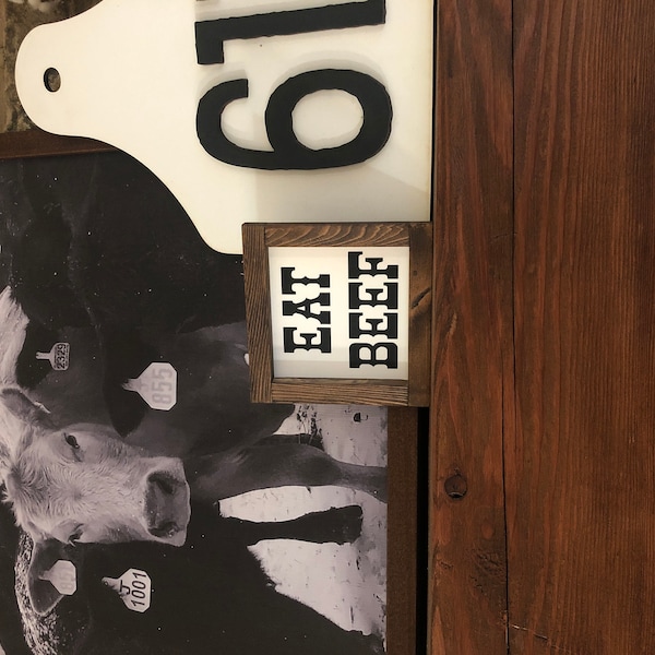 Eat Beef Western Sign - Cowboy Kitchen Decor - Etsy