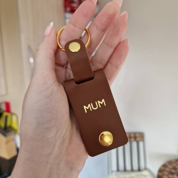 Personalised Mummy Photo Keyring / Vegan Leather Photo Keychain ...