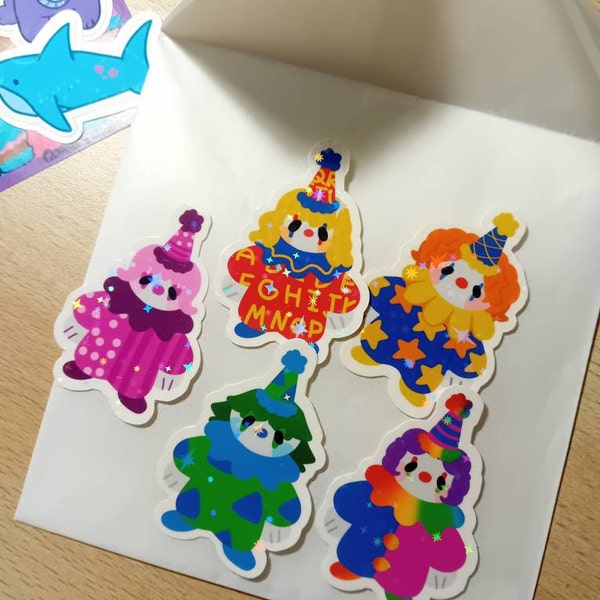 Holographic Clowns Sticker Pack! - Etsy