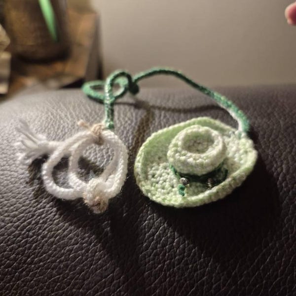 Crochet Pattern Cowboy Hat Keychain Crochet Pattern for Mini Cowboy Hat ...