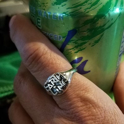 Earthling Ring in Sterling Silver, Silver earthling Ring, Alien Ring ...