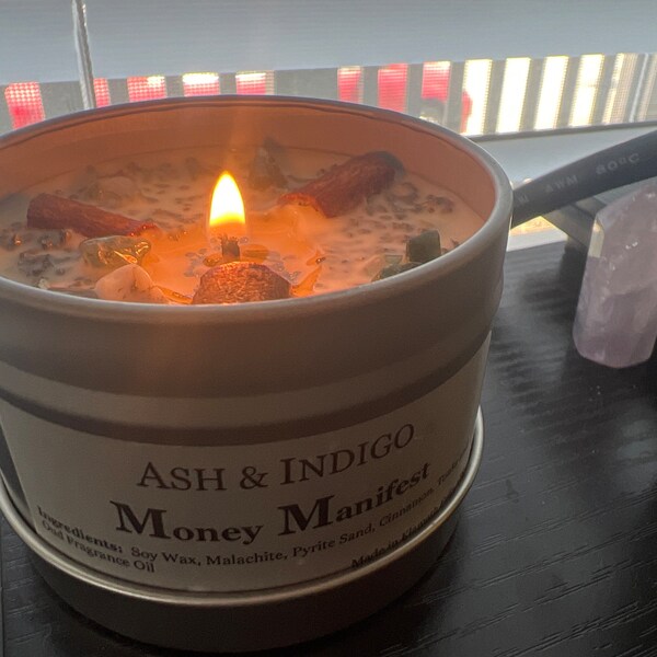 Manifestation Candle, Crystal Candle, Spell Candle, Witch Candles ...