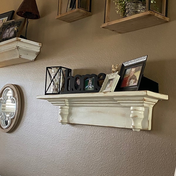 French Country Shelf / Farmhouse Shelf / Mantel Shelf / Kitchen Shelf ...