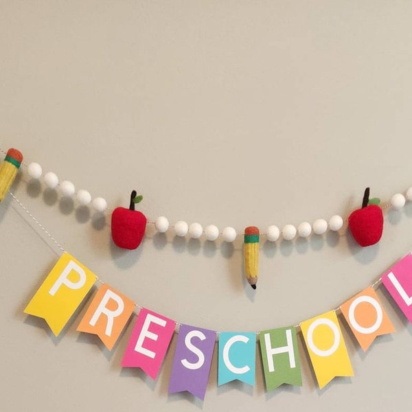 Rainbow Kindergarten Banner Grade Garland / Photo Prop / Adjustable ...