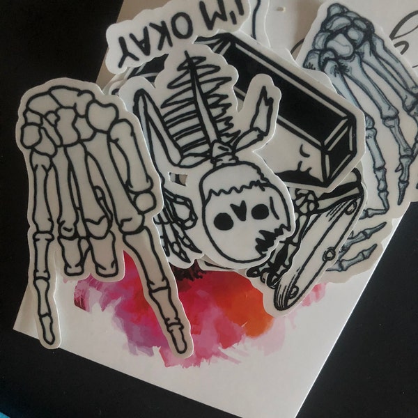 Skeleton Sticker Pack - Etsy